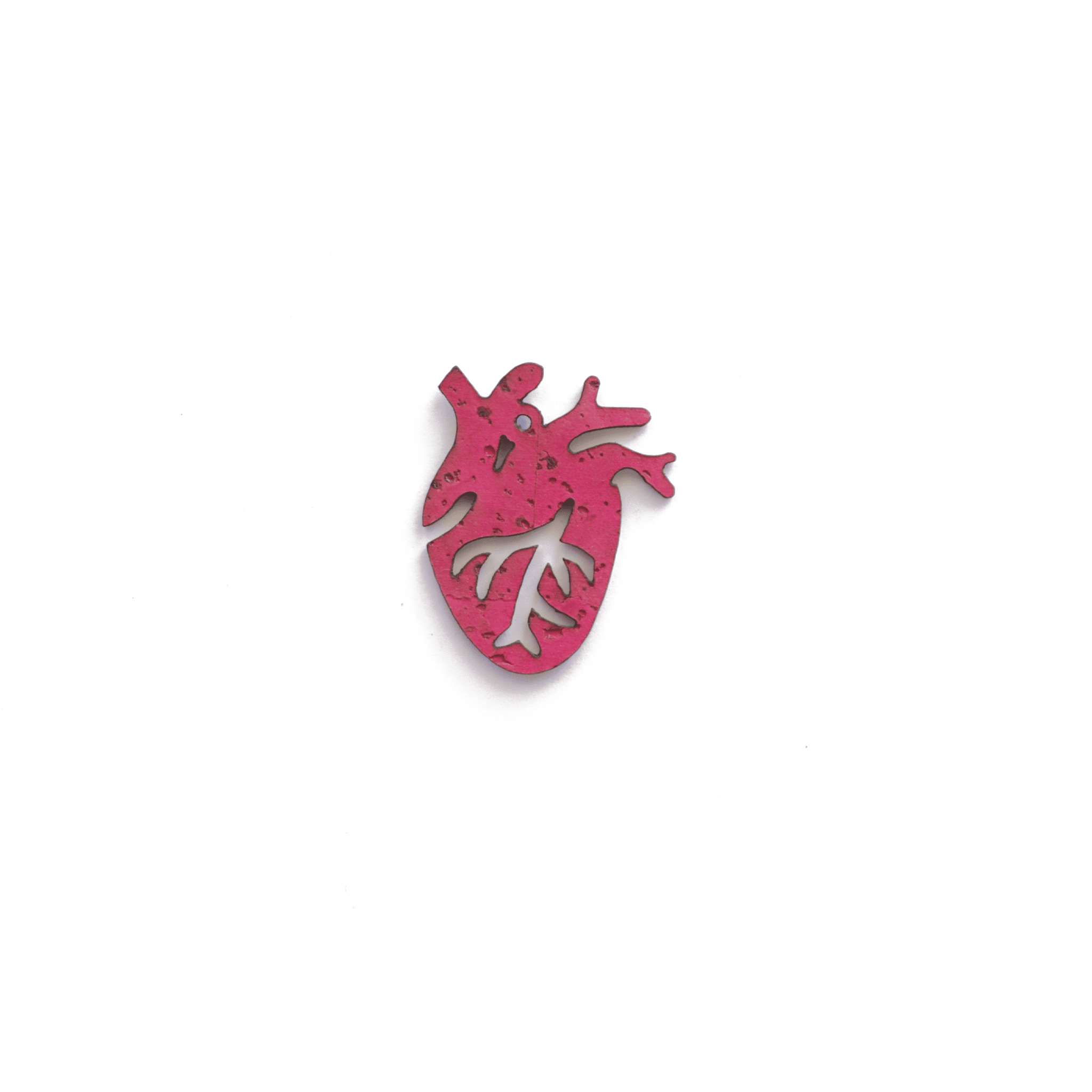 Vermillion heart charm per piece - Matcha Paris