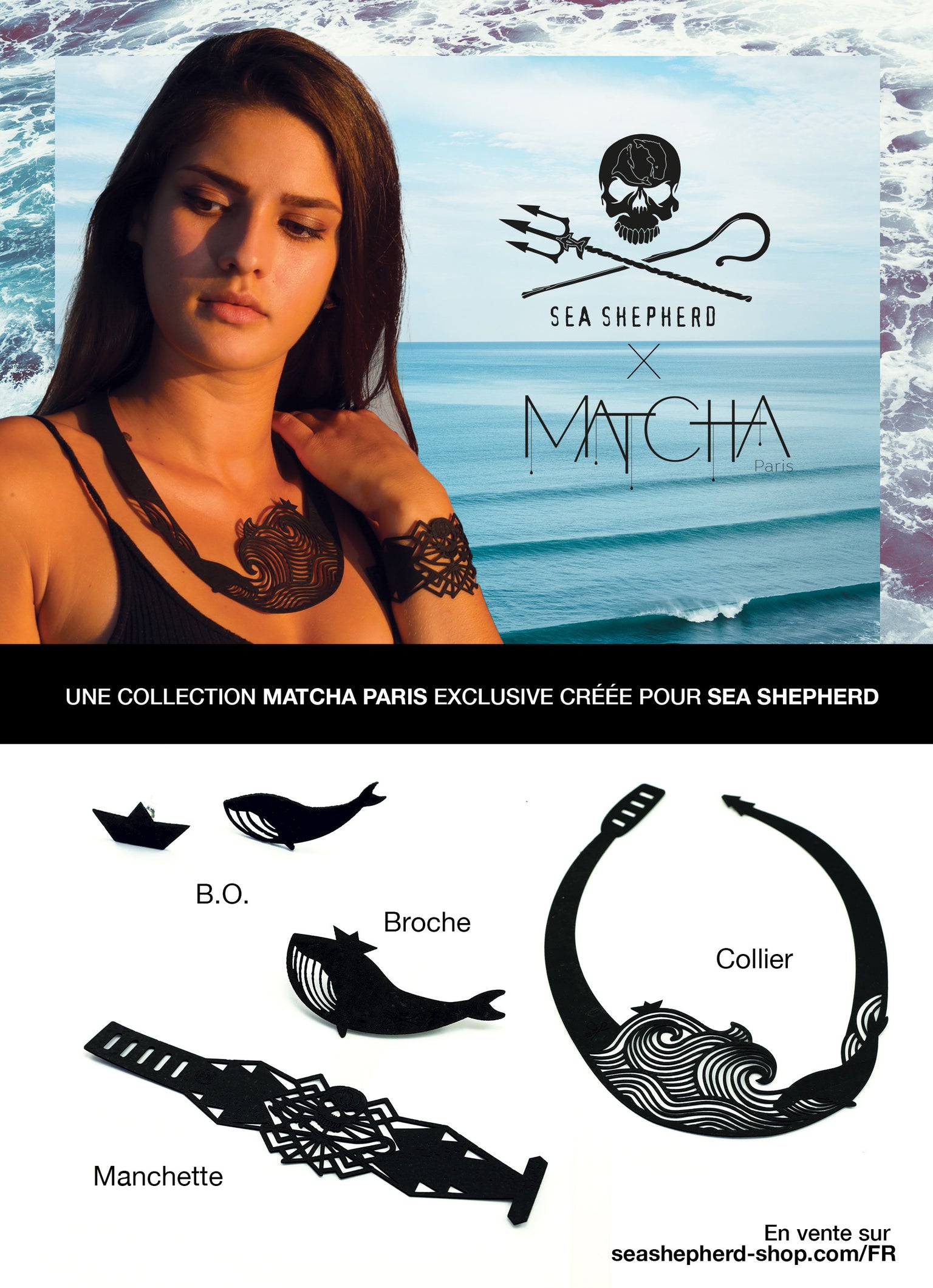 SEA SHEPHERD brooch - Matcha Paris collab
